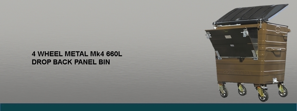 1100 Litre Drop Back Panel Bin | DJE Recycling Bins