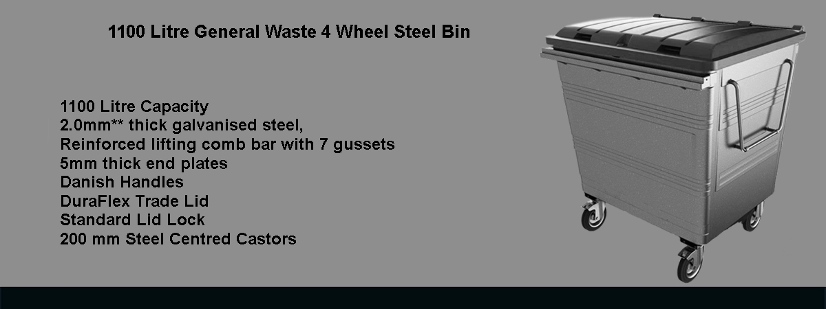 Duraflex 660 Litre Trade Waste Bin | DJE Recycling Bins