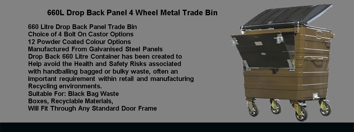 660 Drop Back Panel Recycling Bin | DJE Recycling Bins