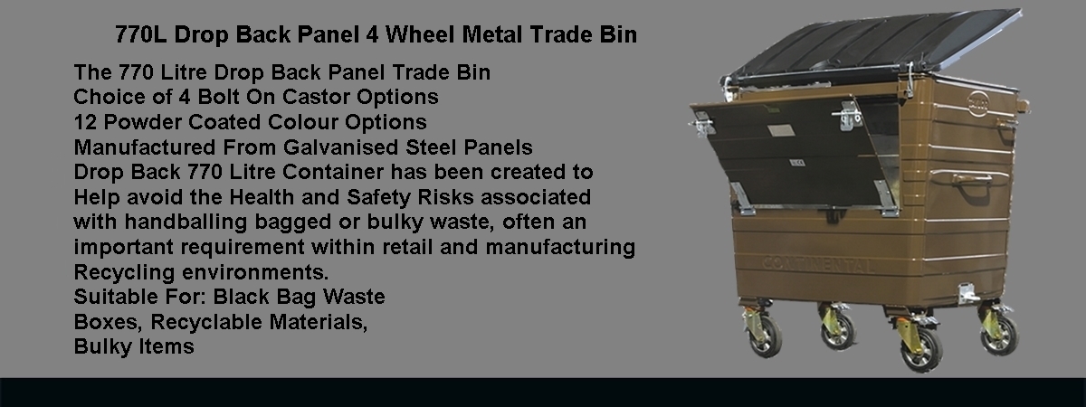660 Drop Back Panel Recycling Bin | DJE Recycling Bins